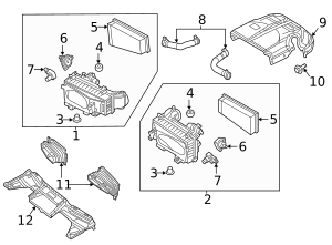 177-090-00-01 - Air Filter and Housing Assembly 2018-2024 Mercedes-Benz ...