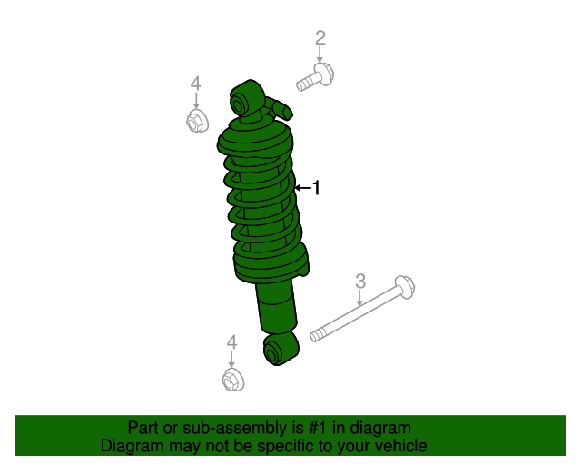 2008-2015 Audi R8 Suspension Shock Absorber 420-512-019-AL | OEM Parts ...