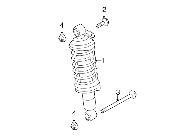 2008-2015 Audi R8 Suspension Shock Absorber 420-512-019-AL | OEM Parts ...