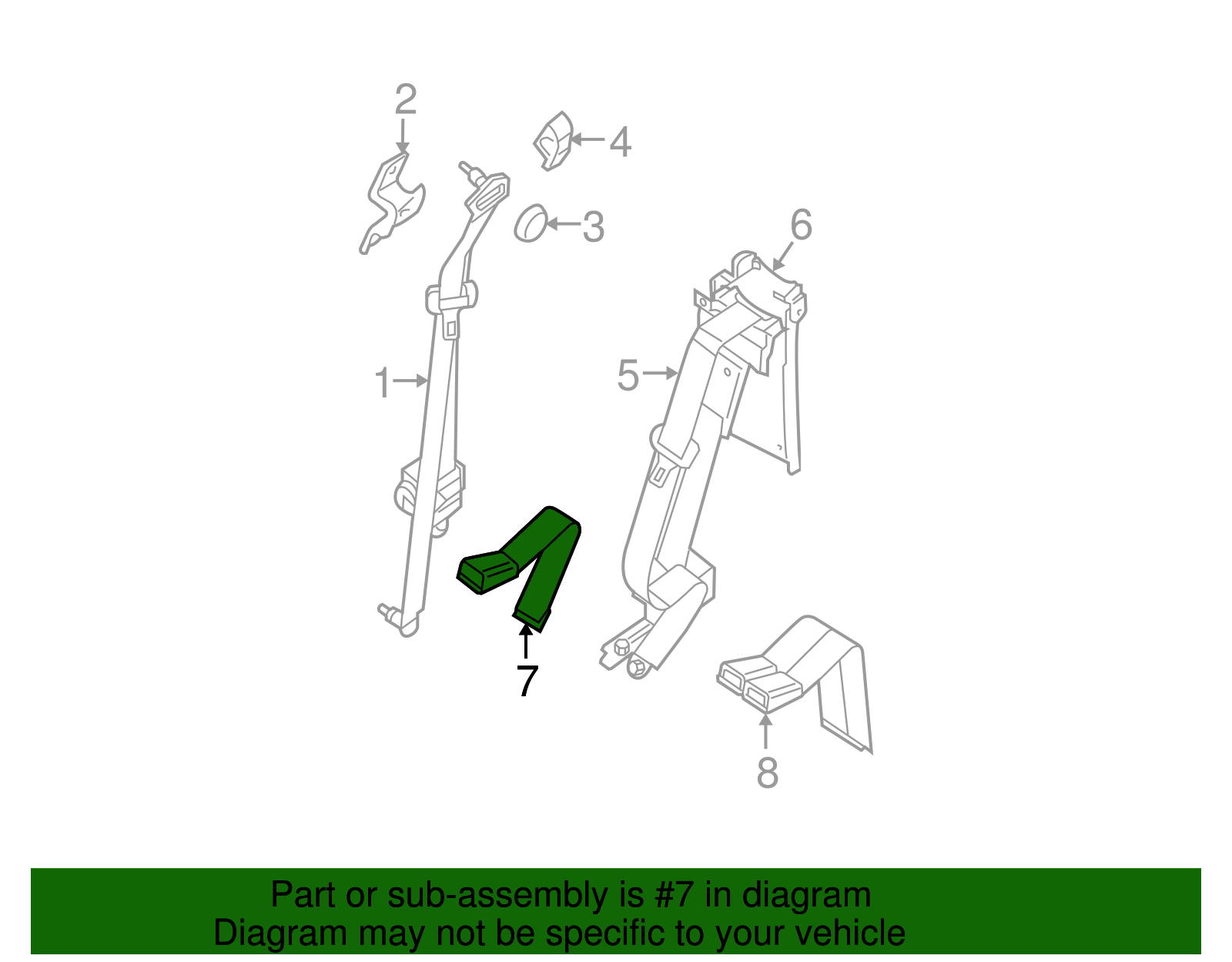 2005-2021 Nissan Frontier Buckle 88848-EB08D | Team Nissan Inc.