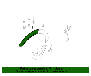 2002-2008 Mini Cooper Wheel Opening Molding 51-13-1-505-866 | Mini ...