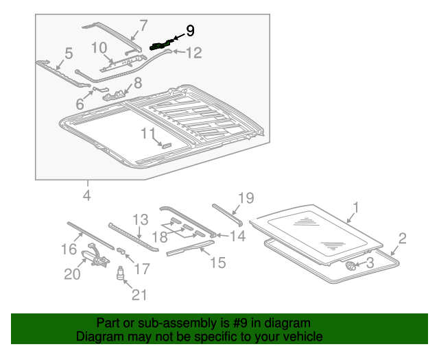 1996-2009 Mercedes-Benz Sunroof Drip Rail Bracket 210-780-01-12 | MB ...