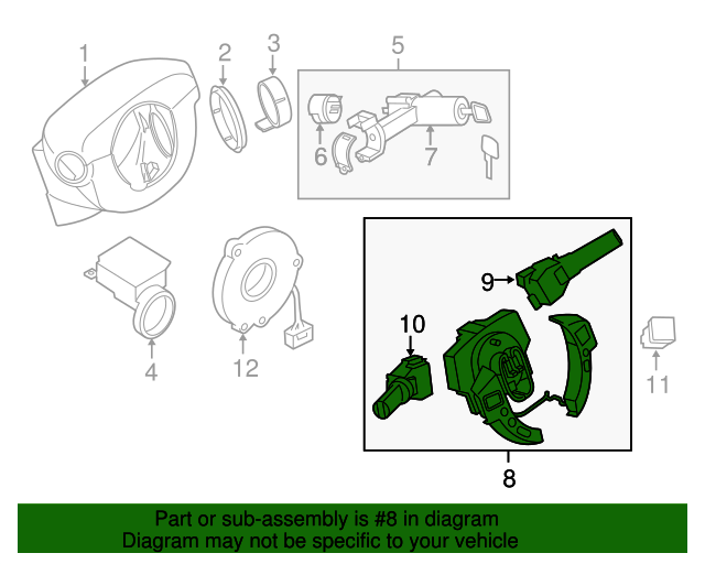 2007-2012 Nissan Sentra Multi-Function Switch 25560-ET09B | OEM Parts ...