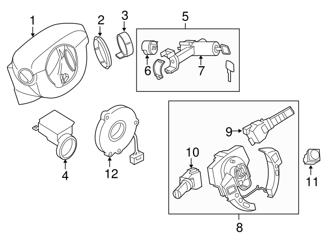 2007-2012 Nissan Sentra OEM NEW 2007-2012 Nissan Sentra Steering ...