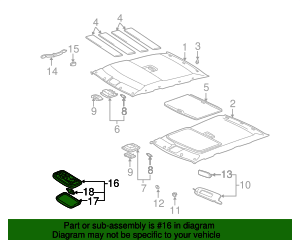 63660-AA011-B1 - Dome Lamp Assembly 1997-1998 Lexus ES300 | Lexus of ...
