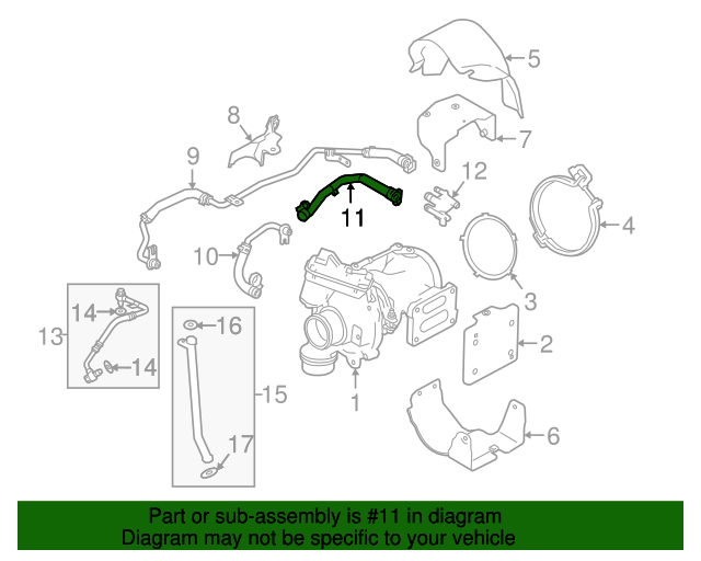 2018-2023 Land Rover By-Pass Hose LR108956 | LandRoverParamusParts