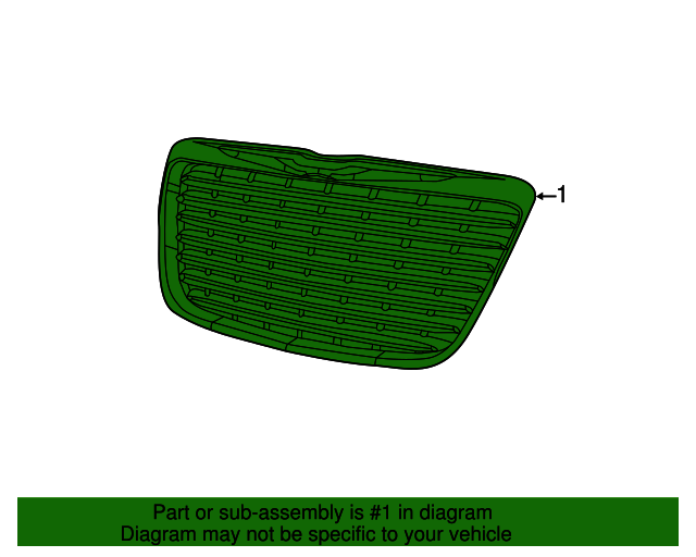 2011-2014 Chrysler 300 Grille 68127942AE | TascaParts.com