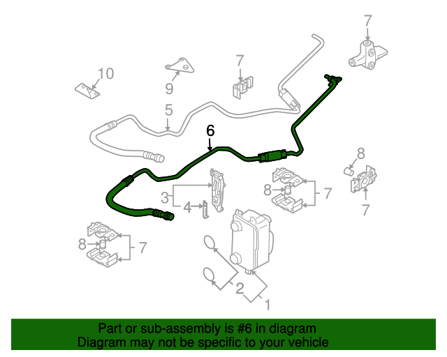 17-22-7-572-598 - Automatic Transmission Oil Cooler Hose Assembly 2004 ...
