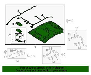 2014-2017 Mazda 6 Headliner GJS3-68-03ZH-75 | TascaParts.com