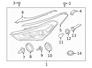 Genuine Composite Assembly for 2019-2021 Hyundai Tucson | Part# 92102 ...