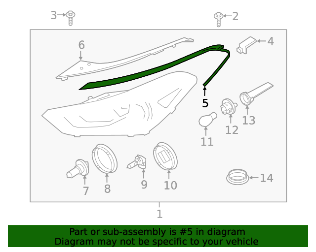92181-D3500 - Headlight Molding 2019-2021 Hyundai Tucson ...