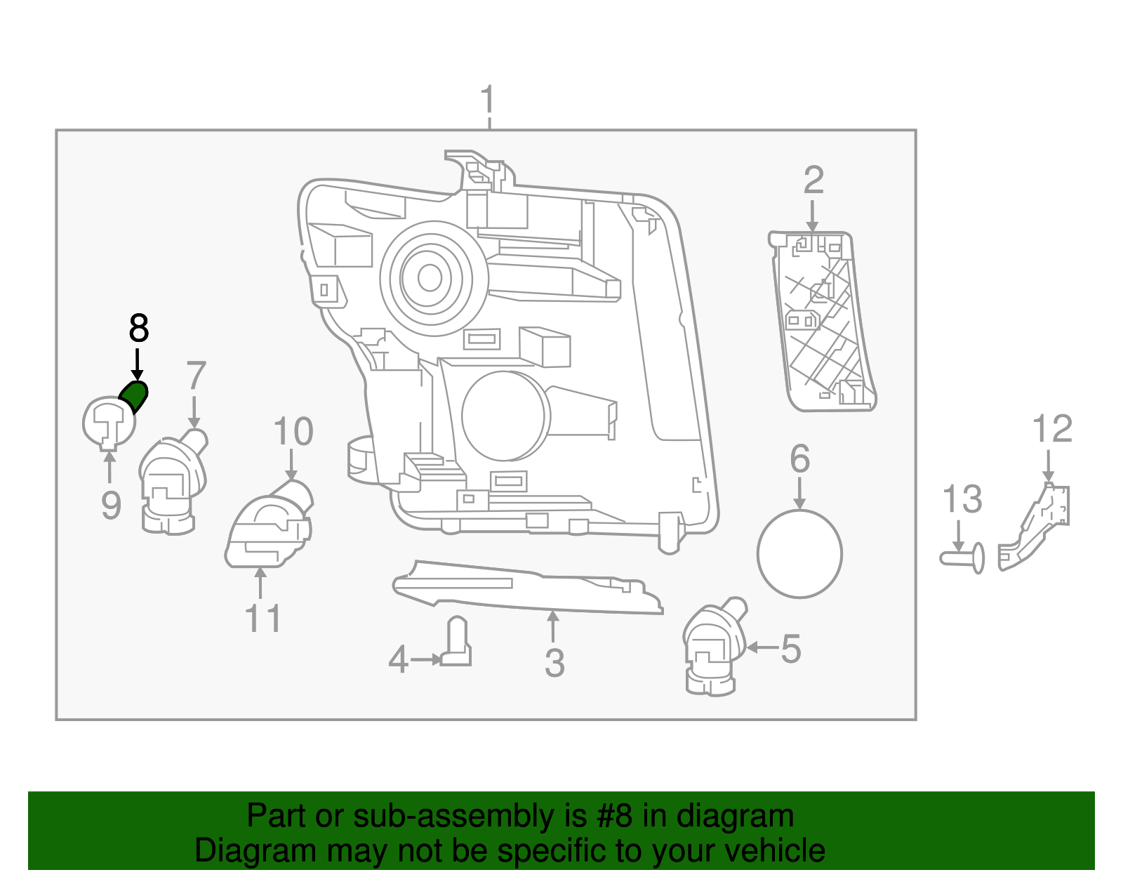 1984-2024 Nissan Marker Lamp Bulb 26261-9B90A | Nissan Parts Plus