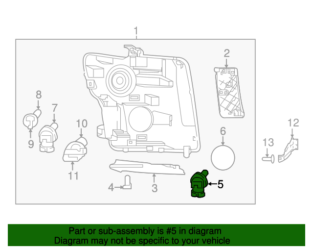 Bulb - Nissan (26296-9B90D) | TascaParts