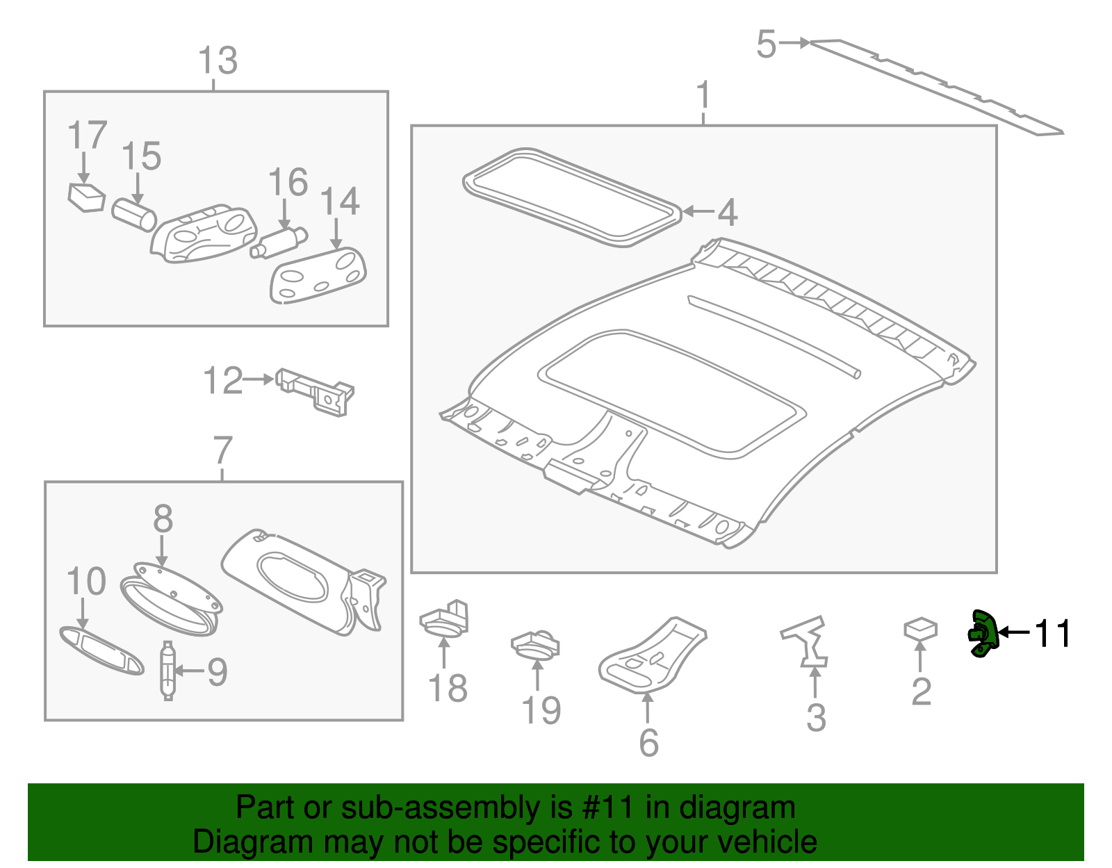 1999-2013 Porsche Sun-Visor Support 996-731-341-00-01C | Sunset Porsche ...