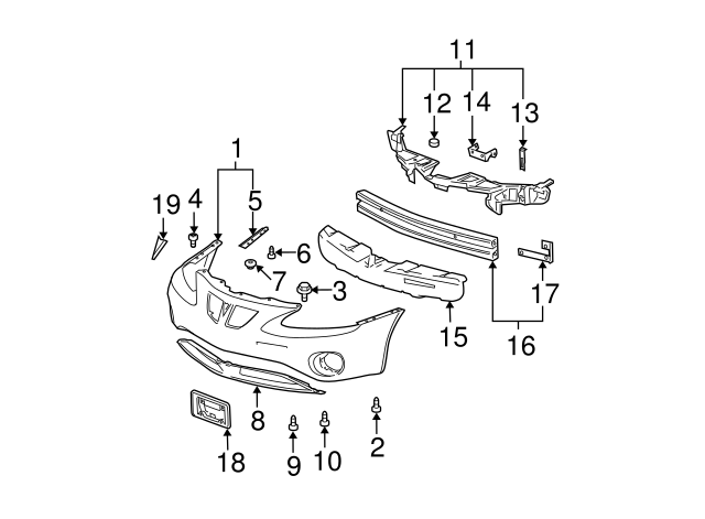 2004-2008 Pontiac Grand Prix Front Upper Bumper Cover 12335942 ...