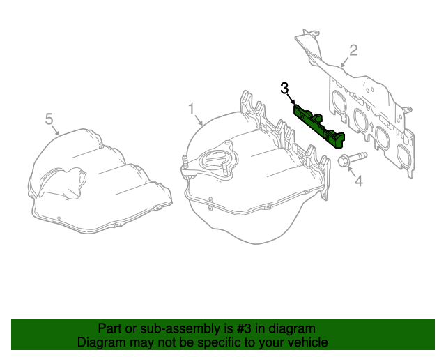 133-141-03-42 - Exhaust Manifold Bracket 2014-2019 Mercedes-Benz ...