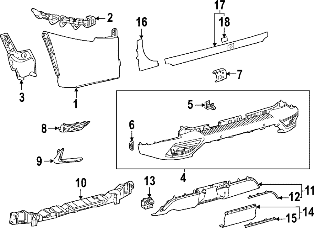 52153-60460 - 2022-2024 Lexus LX600 - Filler Trim | My L Parts