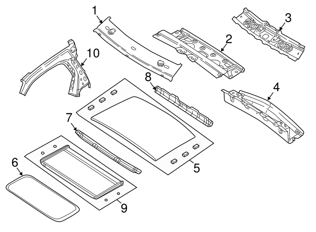 4537800100 - Glass Panel 2016-2019 Smart | Mercedes-Benz USA Parts