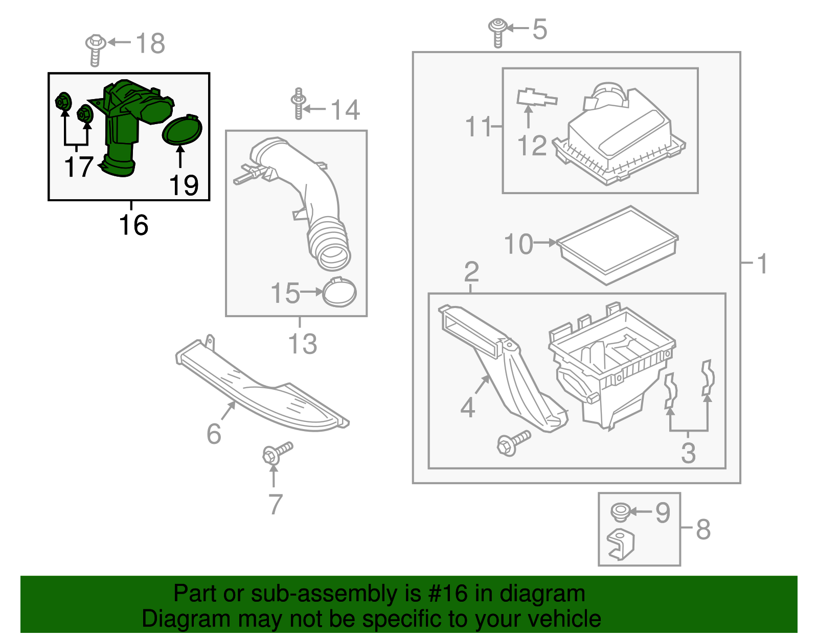 F2GZ-9B659-G - Engine Air Intake Hose 2015-2020 Ford | Big 3 Auto Parts