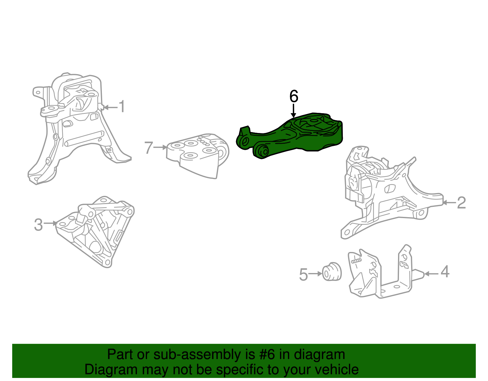 2018-2022 Toyota C-HR Rear Mount 12363-0T030 | OEM Parts Online