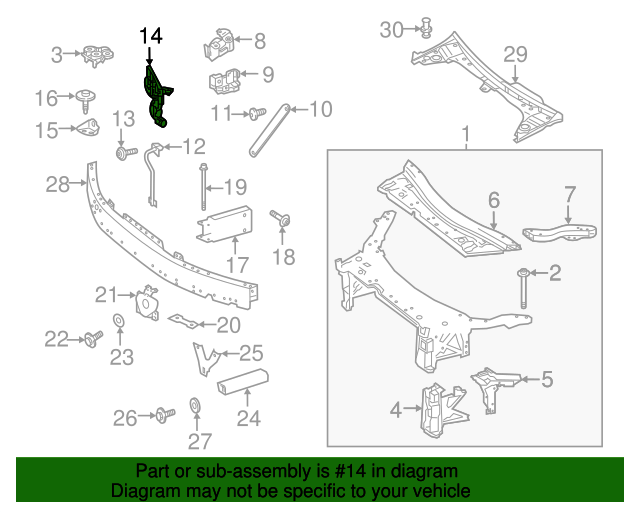 253-620-18-00 - Headlight Bracket 2016-2023 Mercedes-Benz ...