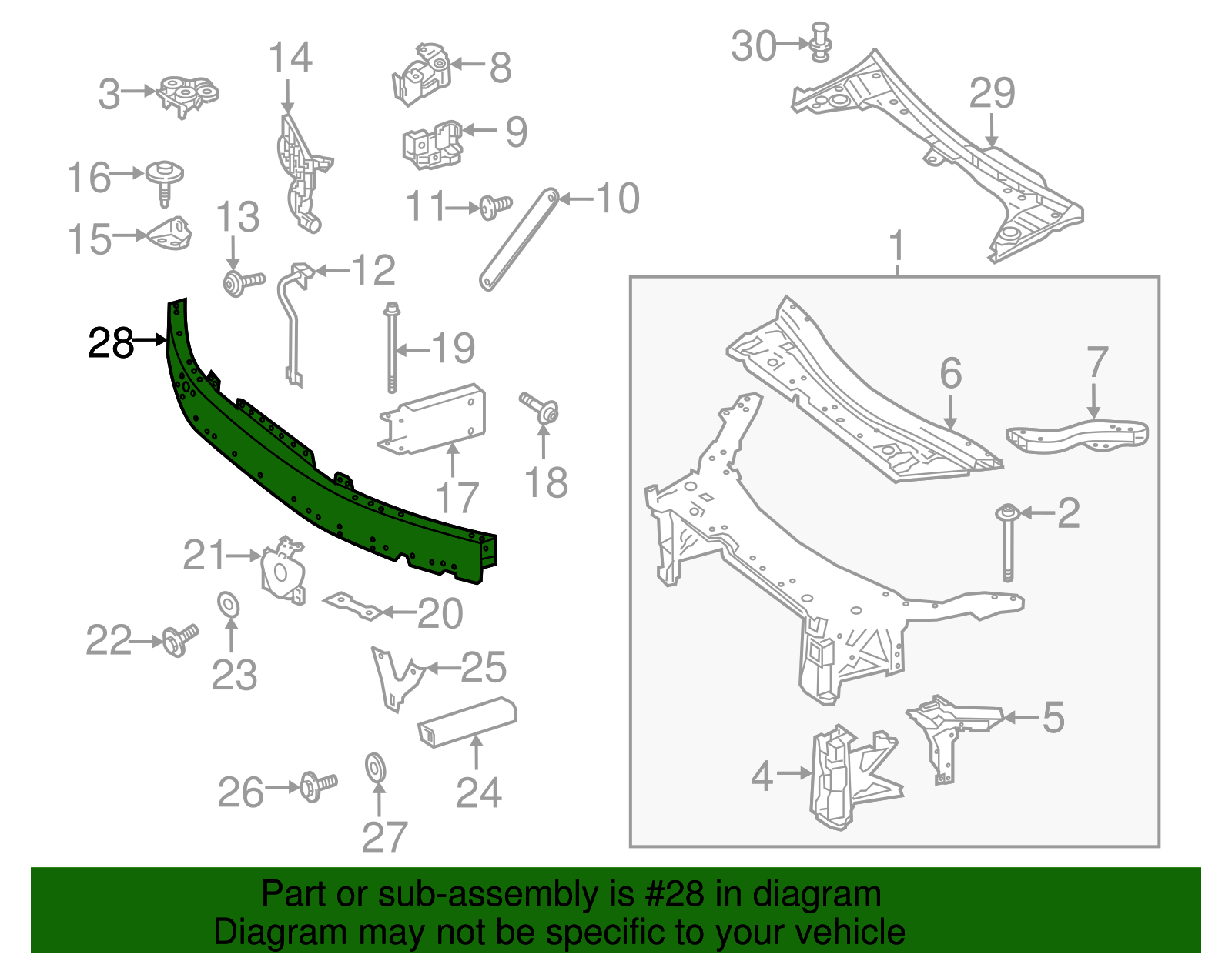 213-620-17-00 - Bumper Impact Bar 2016-2023 Mercedes-Benz | AutoNation ...