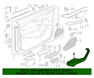 2018-2024 Audi Door Armrest 8W6-867-173-A-38M | AutoNation Parts