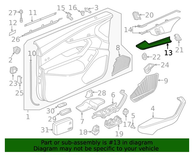 8W6-867-409-B-LE2 - Lower Trim 2018-2023 Audi | AutoNationParts.com