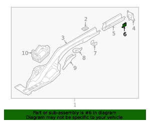 2019-2024 Volkswagen Rail Extension Reinforcement 5Q0-813-128 ...