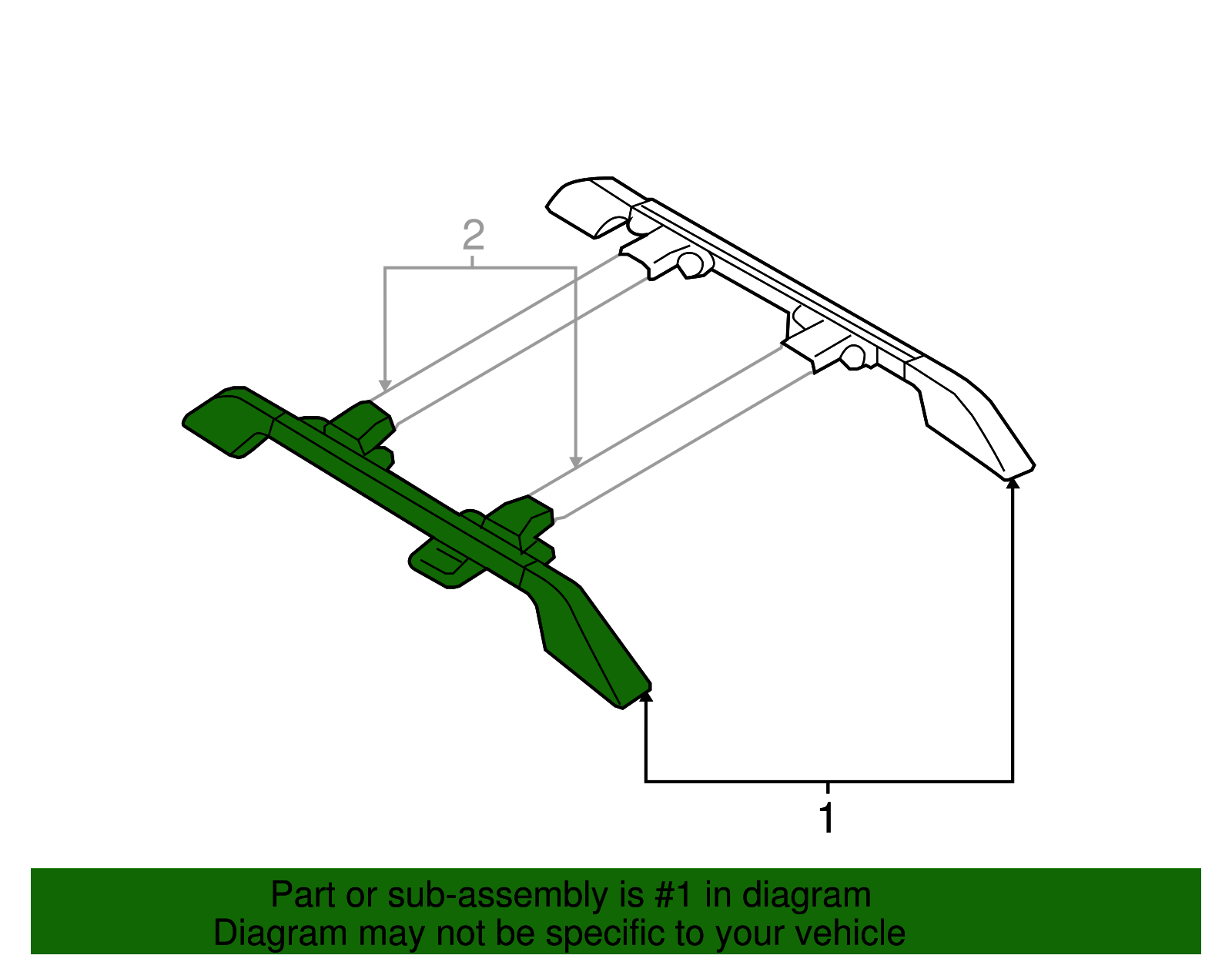 08L02-T6Z-102 - Roof Rails - Black 2017-2025 Honda Ridgeline | Honda ...
