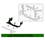 74111-TR3-A50 - Shield Front Splash - 2014 2015 Honda Civic | Genuine ...