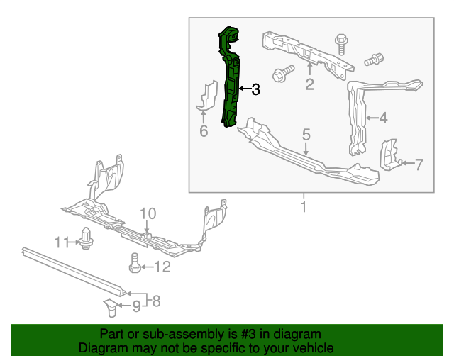04601-TR0-A00ZZ - Panel Set R Front Bulkhead - 2012 Honda Civic | Honda ...