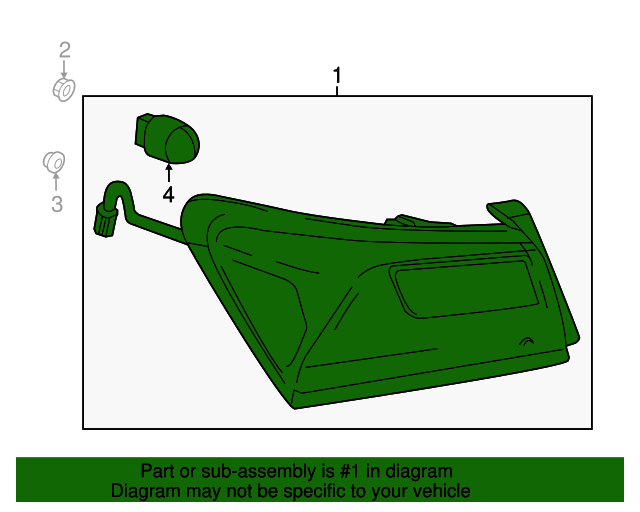 2019-2024 Chevrolet Malibu Rear Passenger Side Stop Lamp 84882378 GM ...