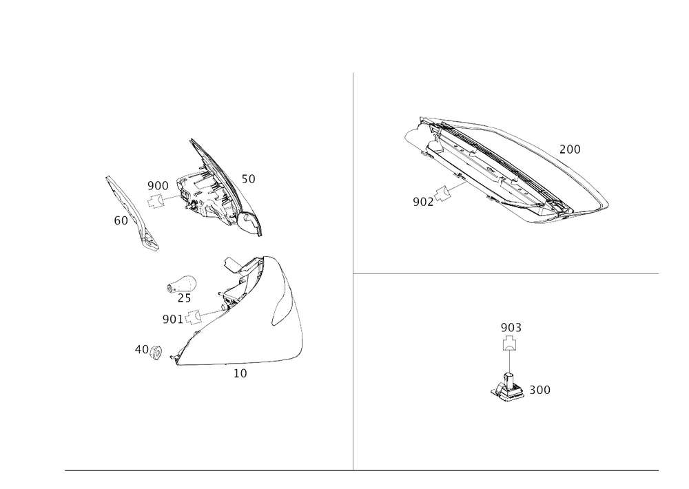 118-906-79-00 - Rear Lamp Combination 2014-2025 Mercedes-Benz ...