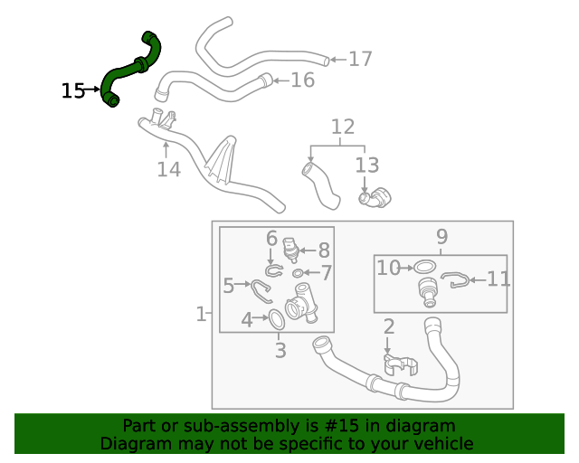 2019-2024 Audi Q3 Return Hose 5QF-122-109-A | Audi USA Parts