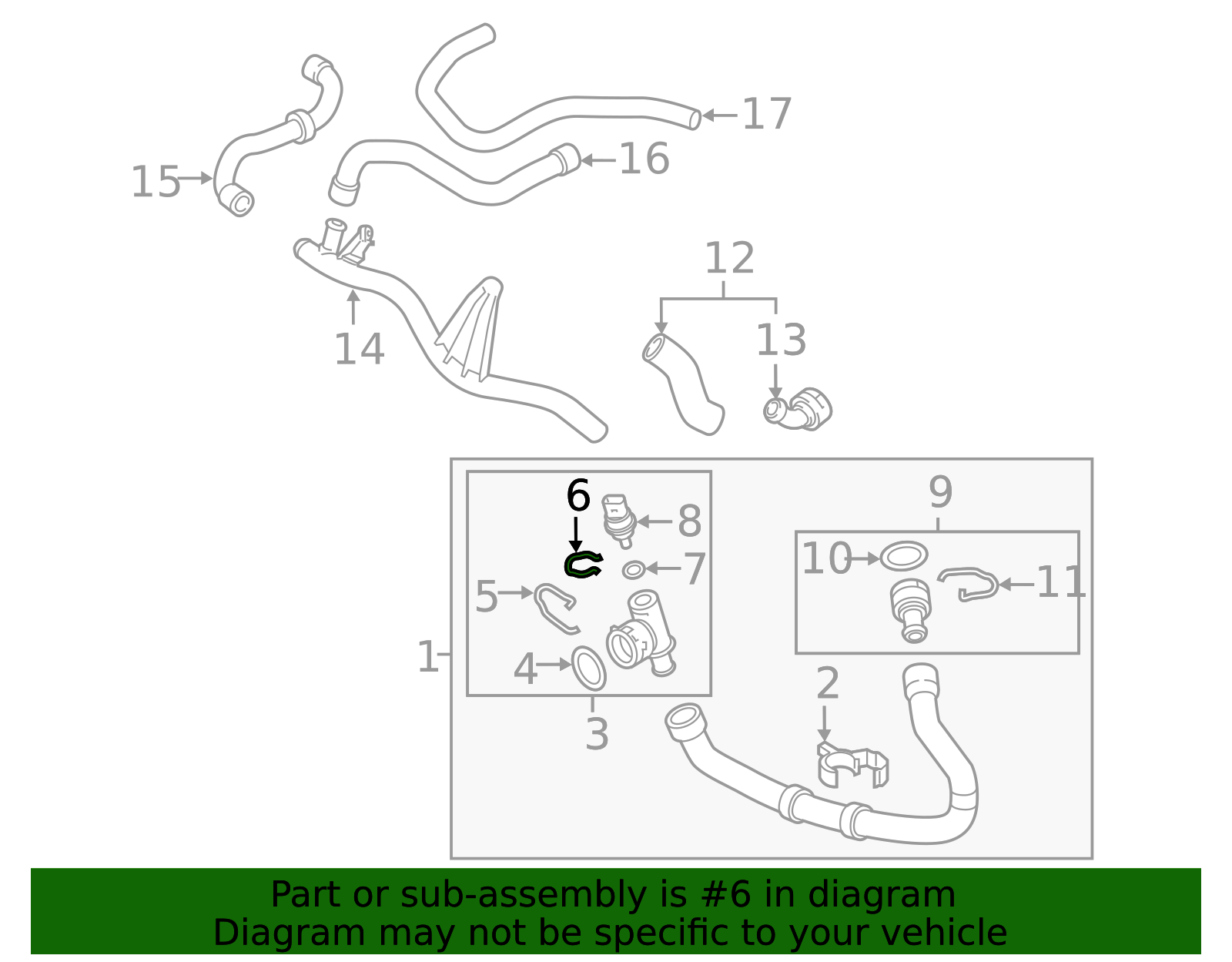 1998-2025 Audi Temp Sensor Retainer Spring 032-121-142 | Audi USA Parts