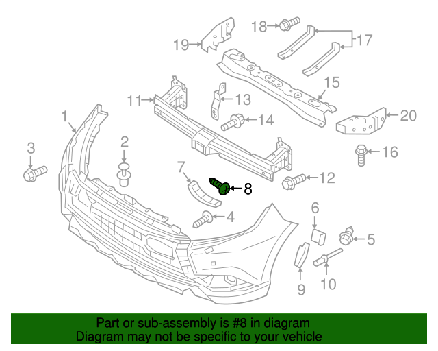 MF453047 - Side Retainer Screw 2008-2024 Mitsubishi | Mitsubishi Direct ...