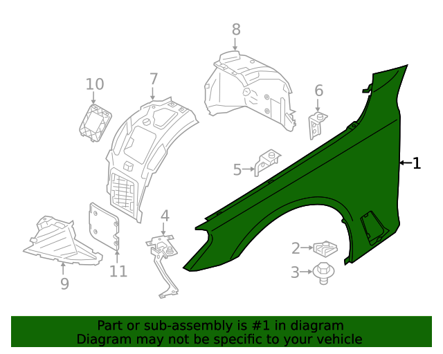 Genuine BMW 41-00-7-475-305 | Fender | FREE Shipping on Most Orders ...