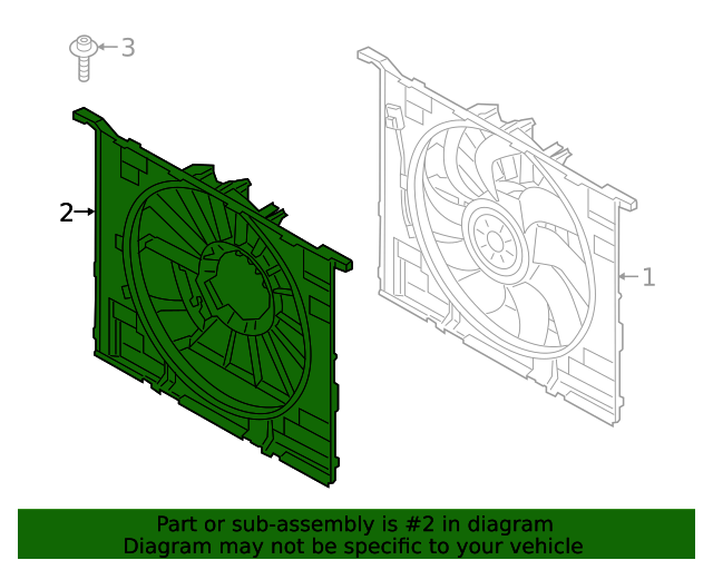 2018-2024 BMW Fan shroud with flaps 17-42-7-953-402 | AutoNationParts.com
