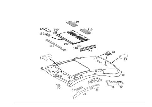 Headliner for 2005 Mercedes-Benz C55 AMG | OEM Vehicle Parts