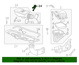 Positive Crankcase Ventilation Fresh Air Tube 12708535 | TascaParts.com