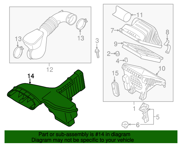 28210-2T110 - Engine Air Intake Hose 2011-2015 Kia Optima | Kia.Parts Store