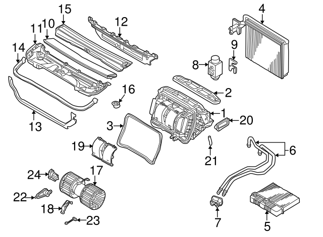 64-11-8-372-792 - Evaporator Case - 1999-2010 BMW | Buy BMW Parts Now
