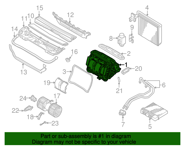 64-11-8-372-792 - Evaporator Case - 1999-2010 BMW | Buy BMW Parts Now