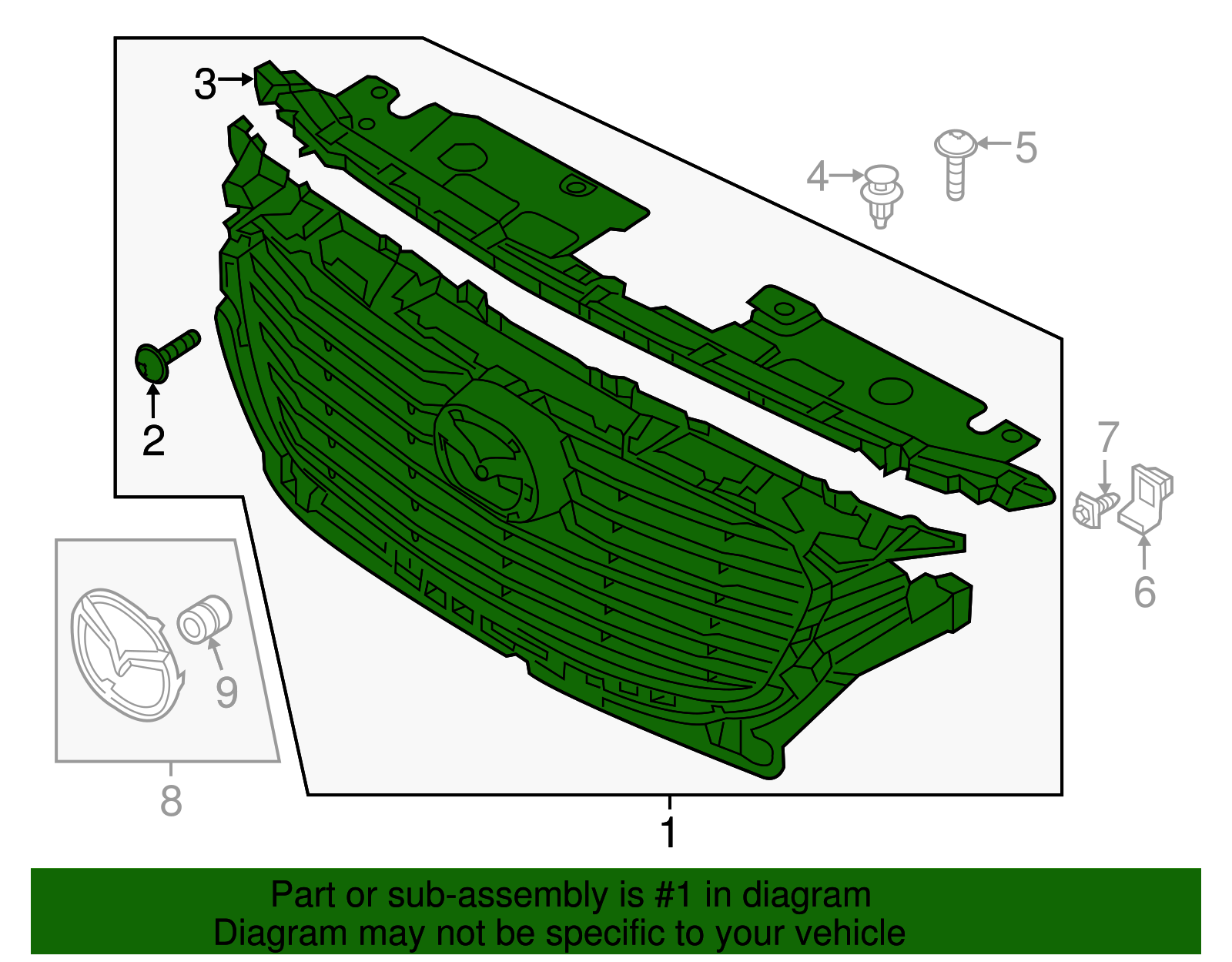 2016-2018 Mazda CX-3 Grille Assembly D10J-50-710H | Retail Performance ...