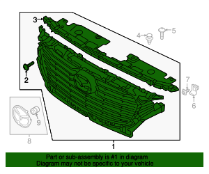 2016-2018 Mazda CX-3 Grille Assembly D10J-50-710H | OEM Parts Online
