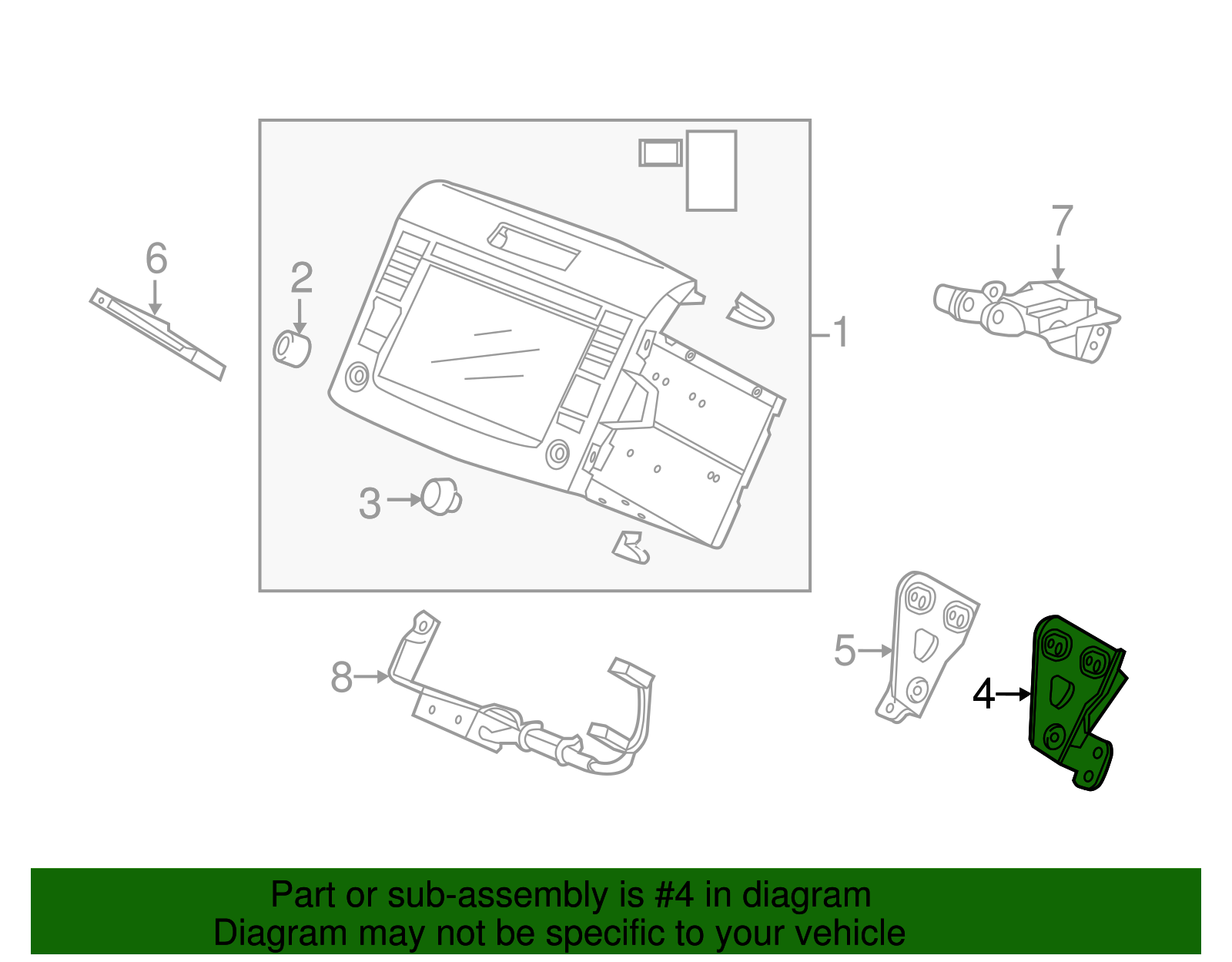 39541-T0A-A00 - High-Quality GPS Navigation System Bracket for 2012 ...