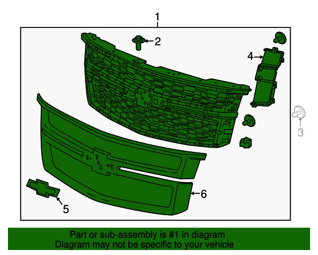 Grille 84724084 | GMPartsNow