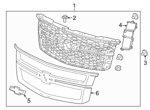 2015-2020 Chevrolet Front Upper Grille 84724082 GM | GMPartsDirect.com
