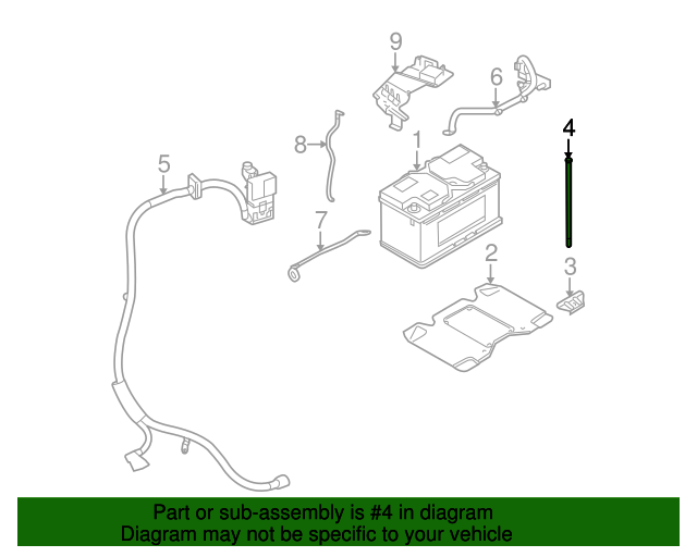 Genuine OEM Battery Tray Bolt Part# YJH500010 Fits 2007-2012 Land Rover ...